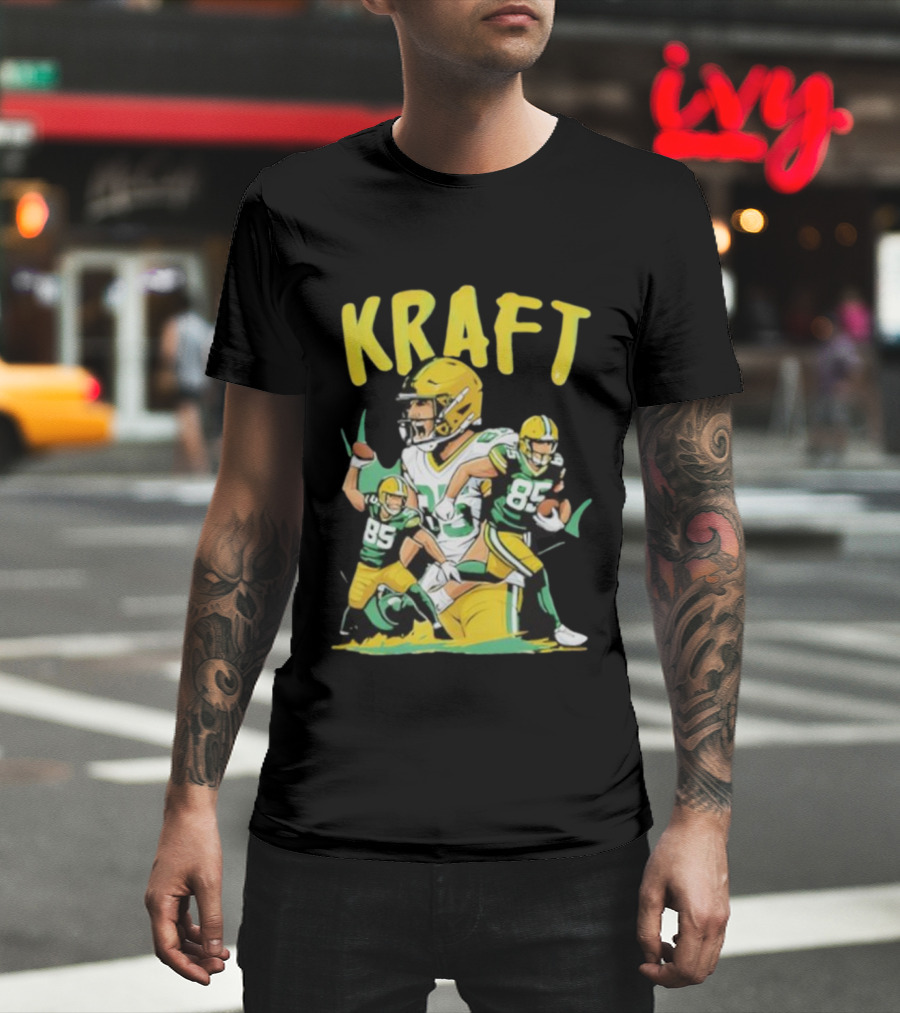 Kraft Football 85 Green Bay Packers Tucker Kraft T-Shirt