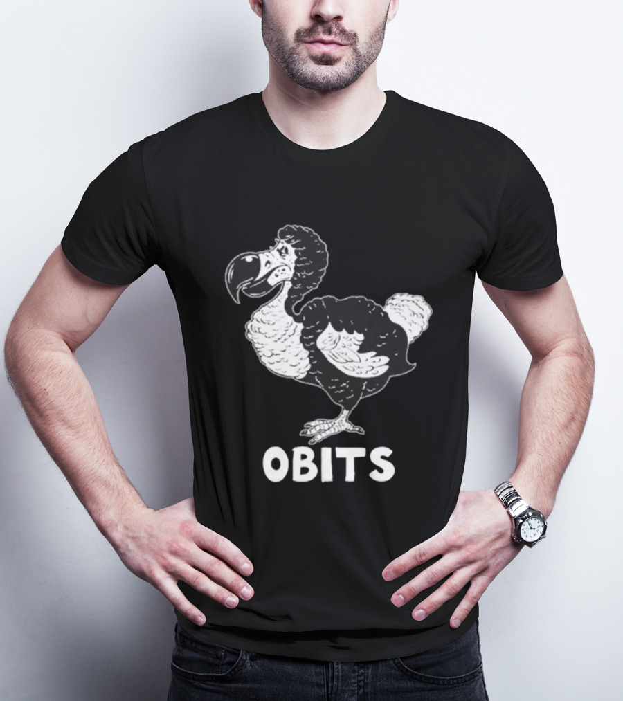 OBITS Dodo Bird Black And White Cartoon T-Shirt