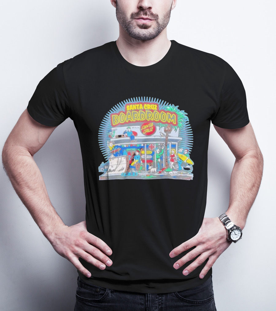 Santa Cruz Boardroom Vintage Skateboarding And Surfing Scene T-Shirt