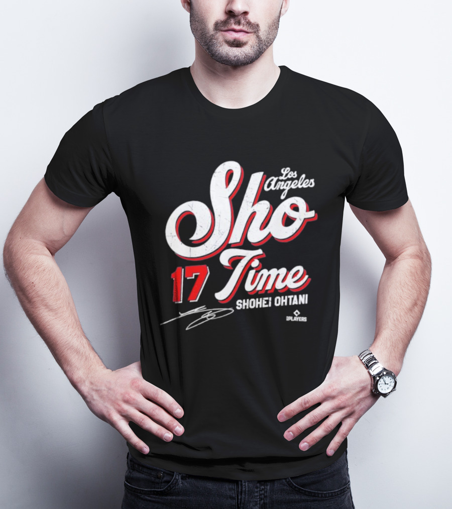 Los Angeles Sho Time 17 Shohei Ohtani Signature T-Shirt