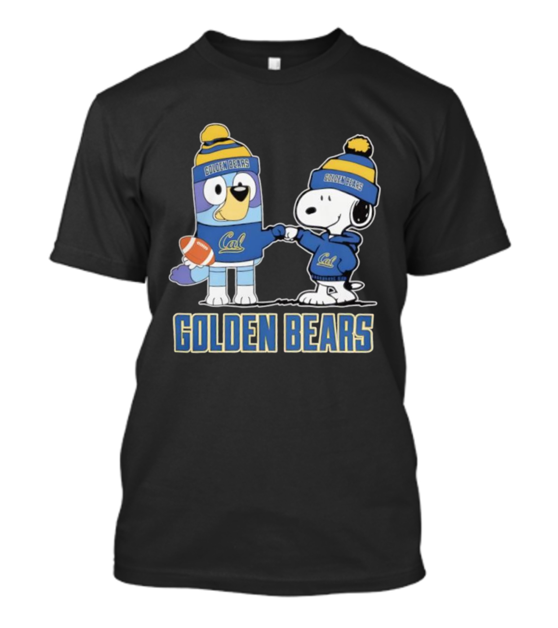 Snoopy Bluey Cal Bear Golden Bears Football Collaboration T-Shirt