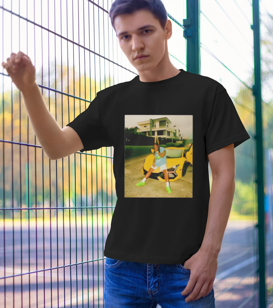 Thatojoboy Burna Boy Armless Style Yellow Sports Car Scene T-Shirt