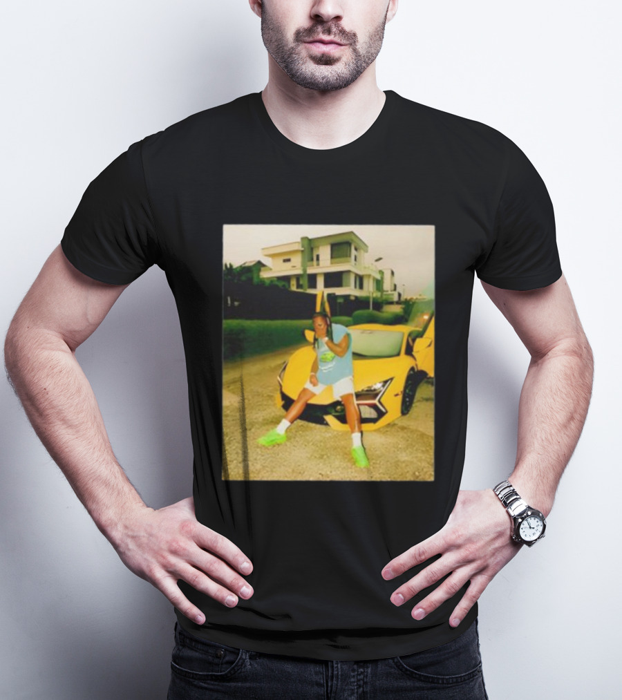 Thatojoboy Burna Boy Armless Style Yellow Sports Car Scene T-Shirt