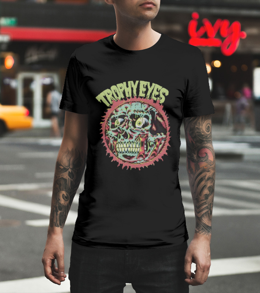 Trophy Eyes Zombie Skull Halloween 2025 T-Shirt