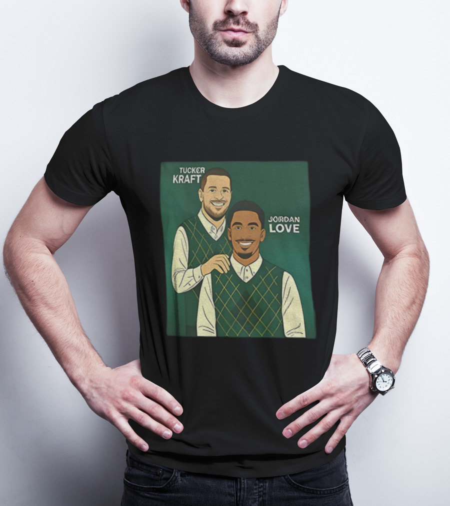 Tucker Kraft Jordan Love Green Bay Packers Step Brothers NFL Cartoon T-Shirt