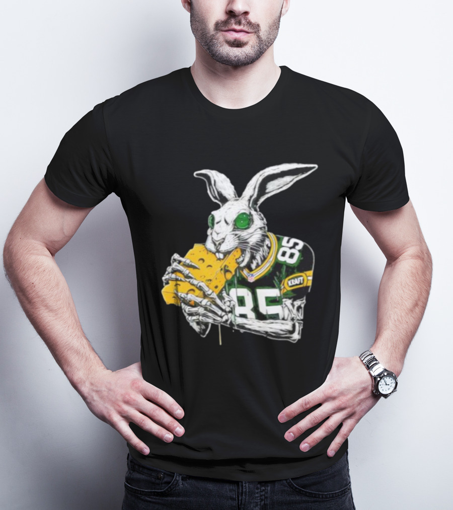 Tucker Kraft Green Bay Packers Rabbit 85 Cheese Eater T-Shirt