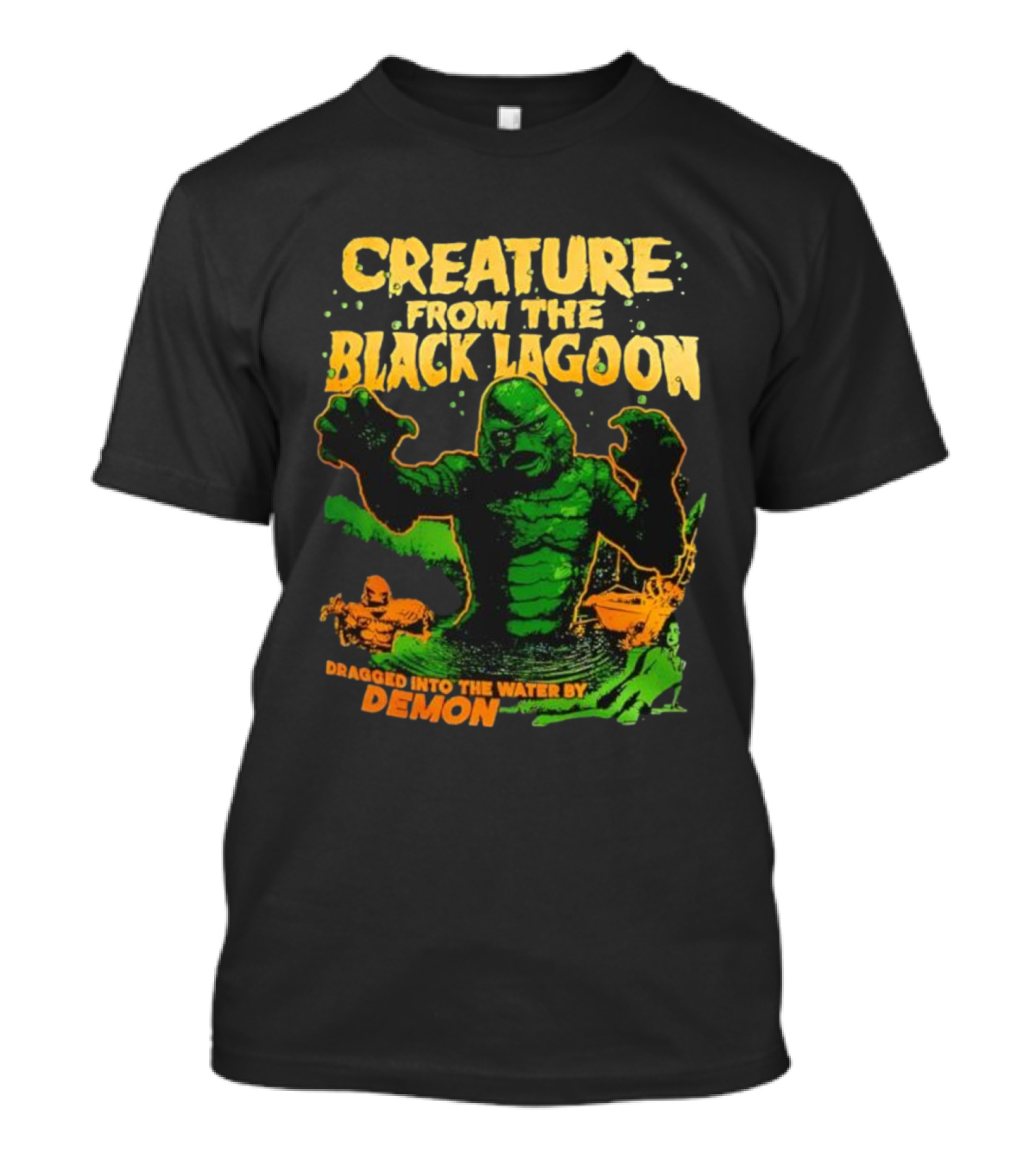 Creature From The Black Lagoon Dragged Into The Water By Demon T-Shirt