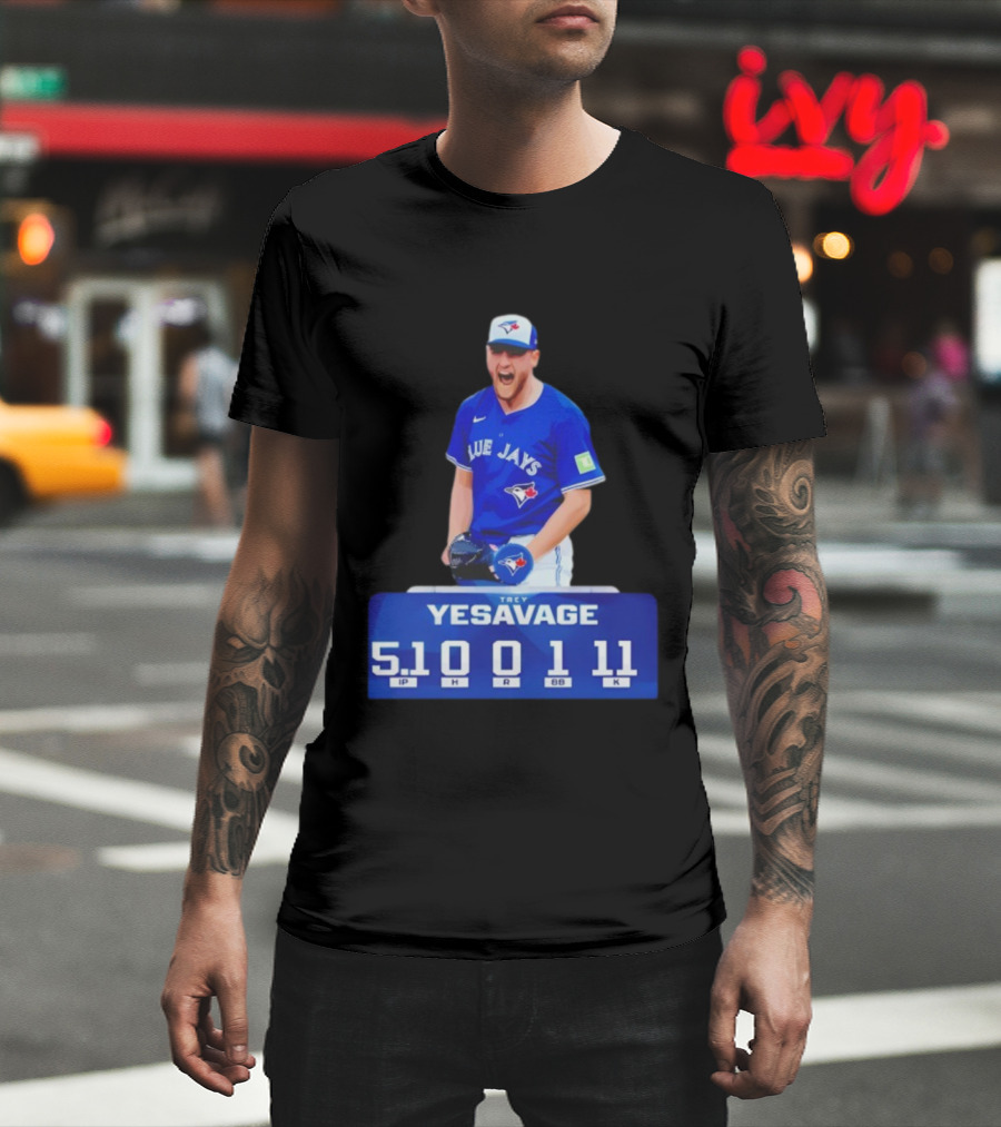 Trey Yesavage Toronto Blue Jays MLB Player World Series 2025 5.1 IP 0 H 1 R 11 K T-Shirt