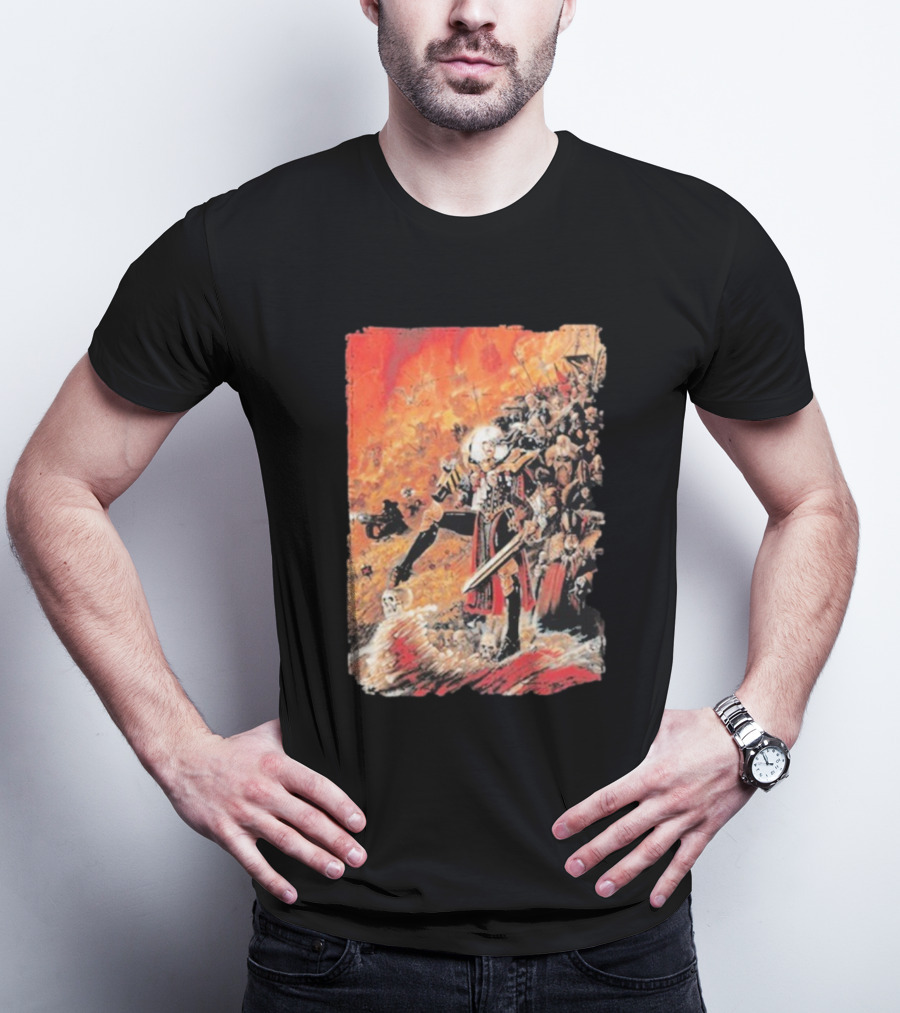 Warhammer Grimdark Canoness Veridyan Battle Scene Fantasy Artwork T-Shirt