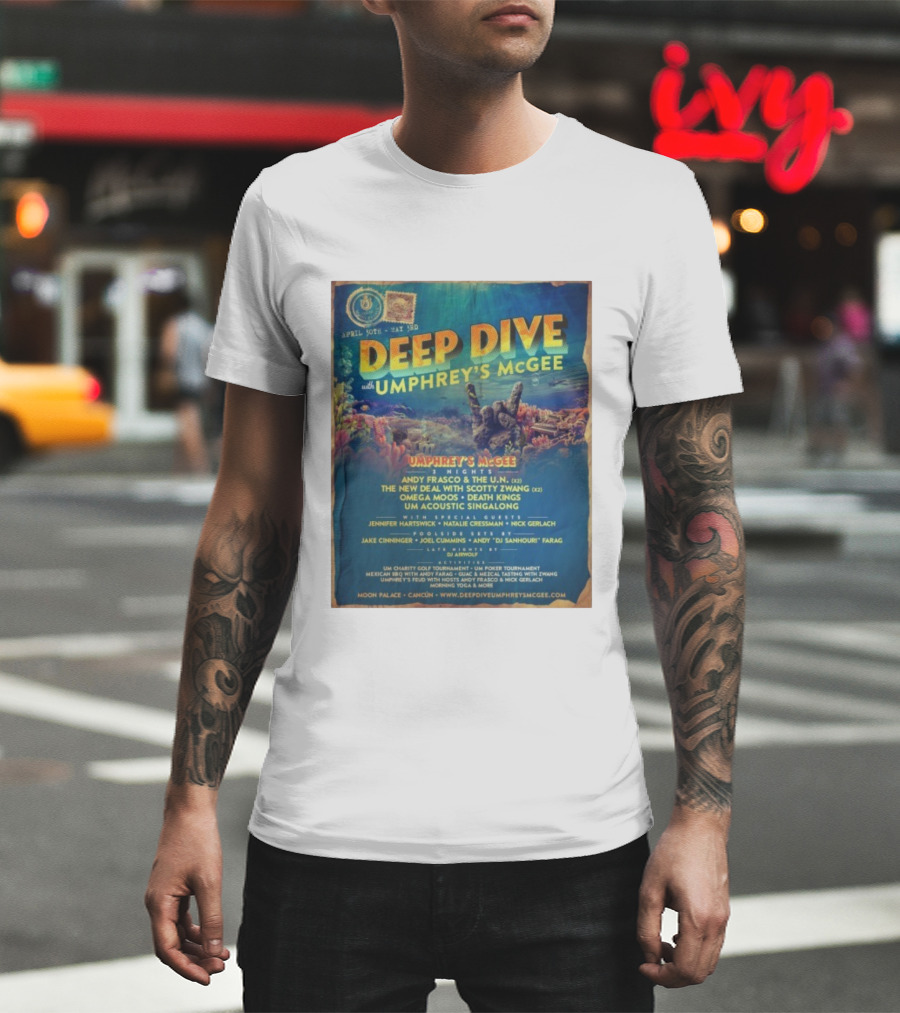 Deep Dive With Umphrey's McGee Cancun April 30th-May 3rd Moon Palace Events T-Shirt