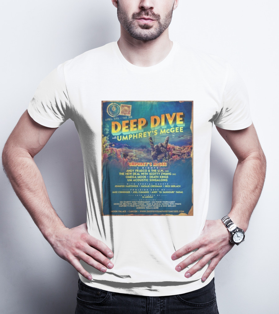 Deep Dive With Umphrey's McGee Cancun April 30th-May 3rd Moon Palace Events T-Shirt