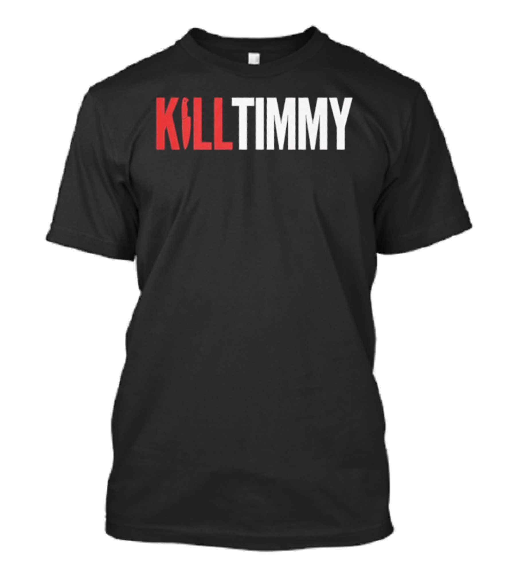 KILL TIMMY Knife Lettering Red White Contrast T-Shirt