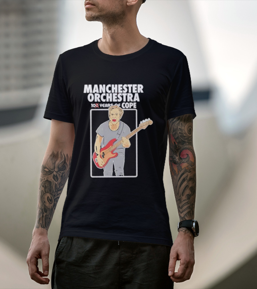 Manchester Orchestra 100 Years Of Cope Bass Guitar Illustration T-Shirt