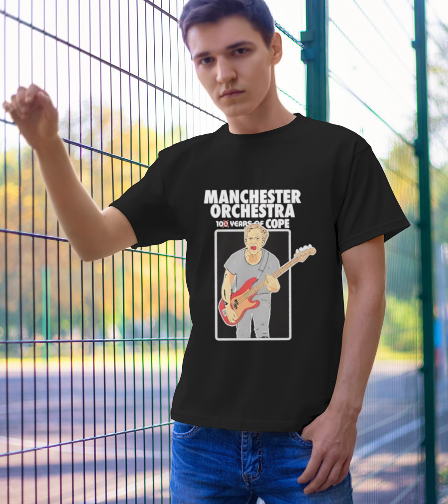 Manchester Orchestra 100 Years Of Cope Bass Guitar Illustration T-Shirt