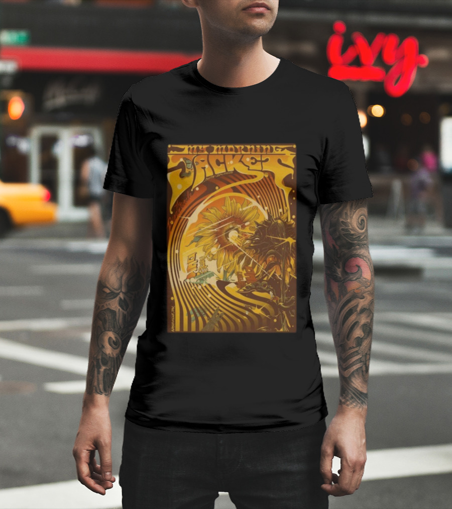My Morning Jacket With Indigo De Souza Nashville TN October 29 2025 Sunflower Psychedelic Art Style T-Shirt