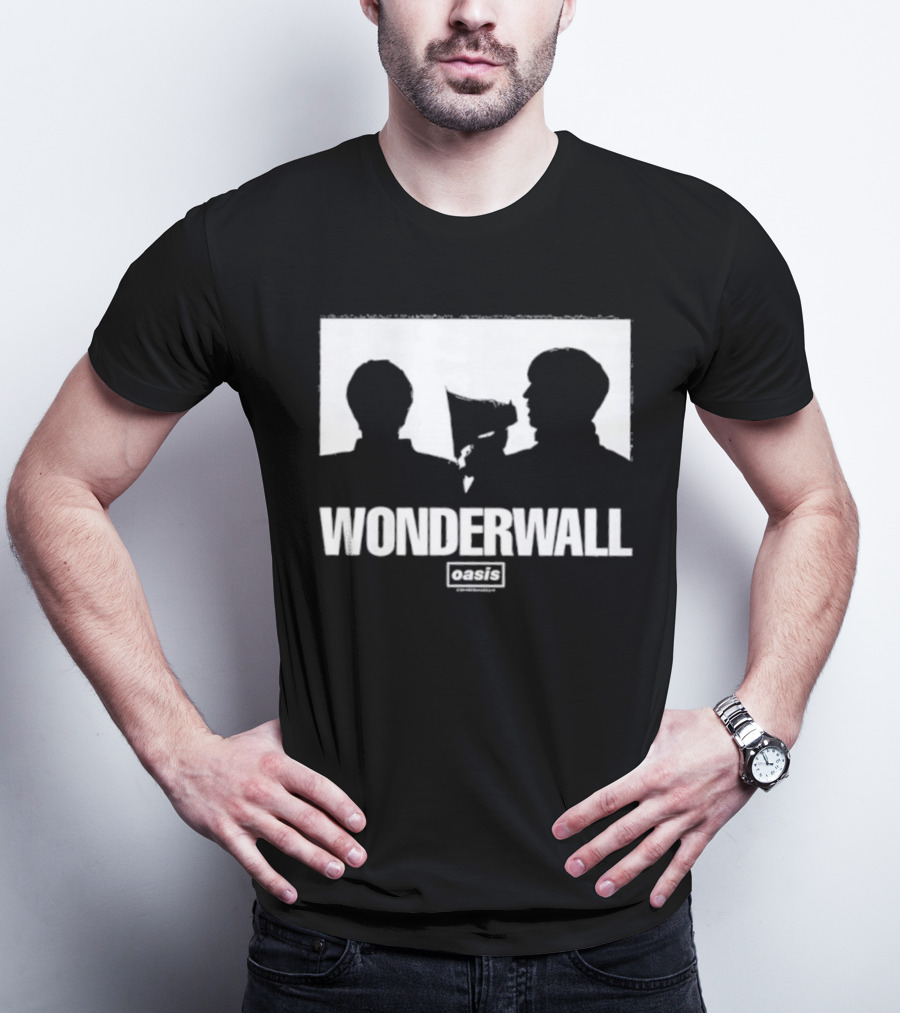 Oasis Wonderwall Silhouette Iconic Music Tribute T-Shirt