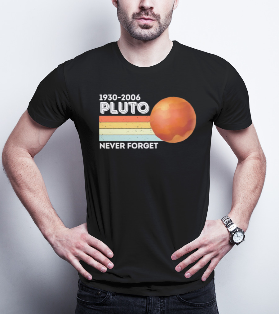 Pluto Never Forget 1930 2006 Vintage Retro Planet Tribute T-Shirt