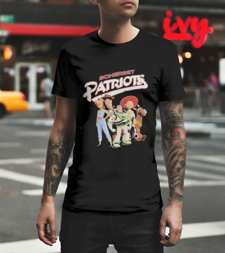 Somerset Patriots Toy Story Buzz Woody Jessie Bo Peep Bullseye T-Shirt