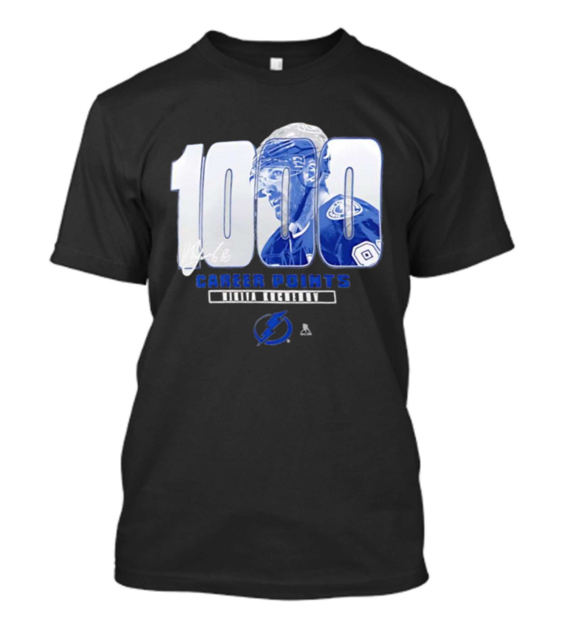 Tampa Bay Lightning Nikita Kucherov 1000 Career Points Signature T-Shirt
