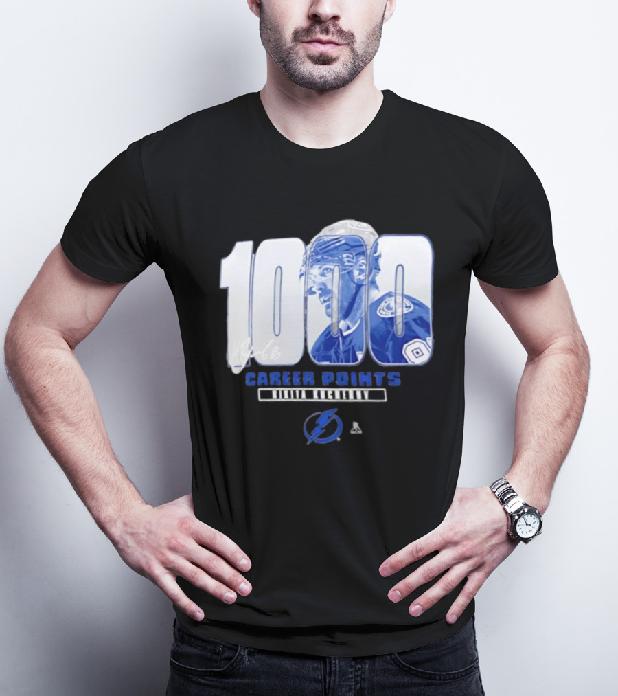 Tampa Bay Lightning Nikita Kucherov 1000 Career Points Signature T-Shirt