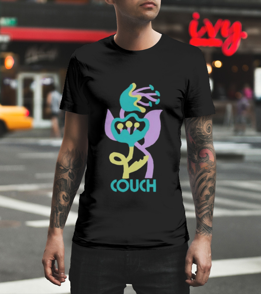Couch Lily Flower Vibrant Abstract Botanical T-Shirt