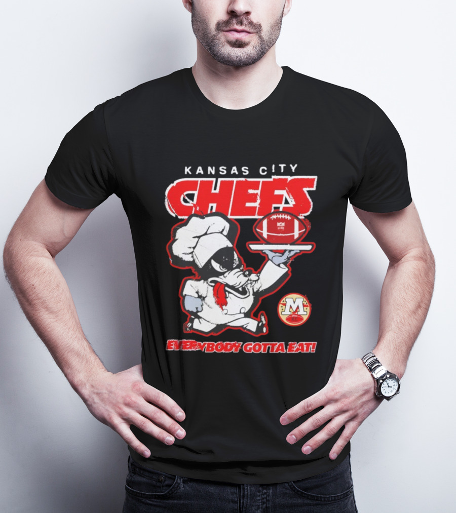 Kansas City Chefs Everybody Gotta Eat NFL Football 2025 T-Shirt