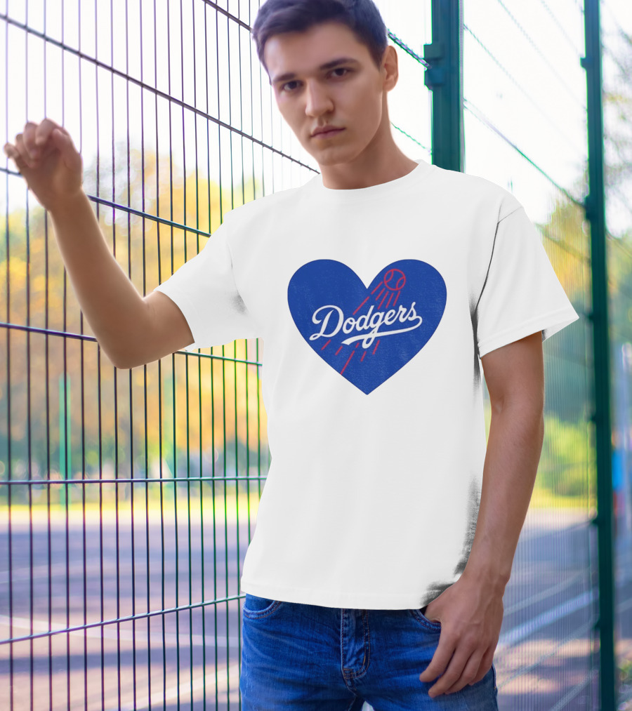 Los Angeles Dodgers Heart MLB Baseball World Series 2025 T-Shirt