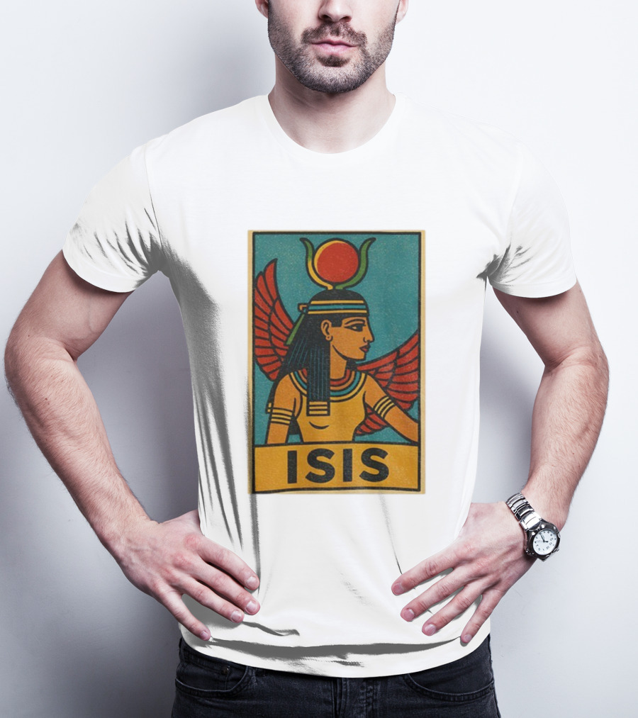 Isis Egyptian Goddess Comic Style For Mythology Fans And Divine Feminine Seekers T-Shirt