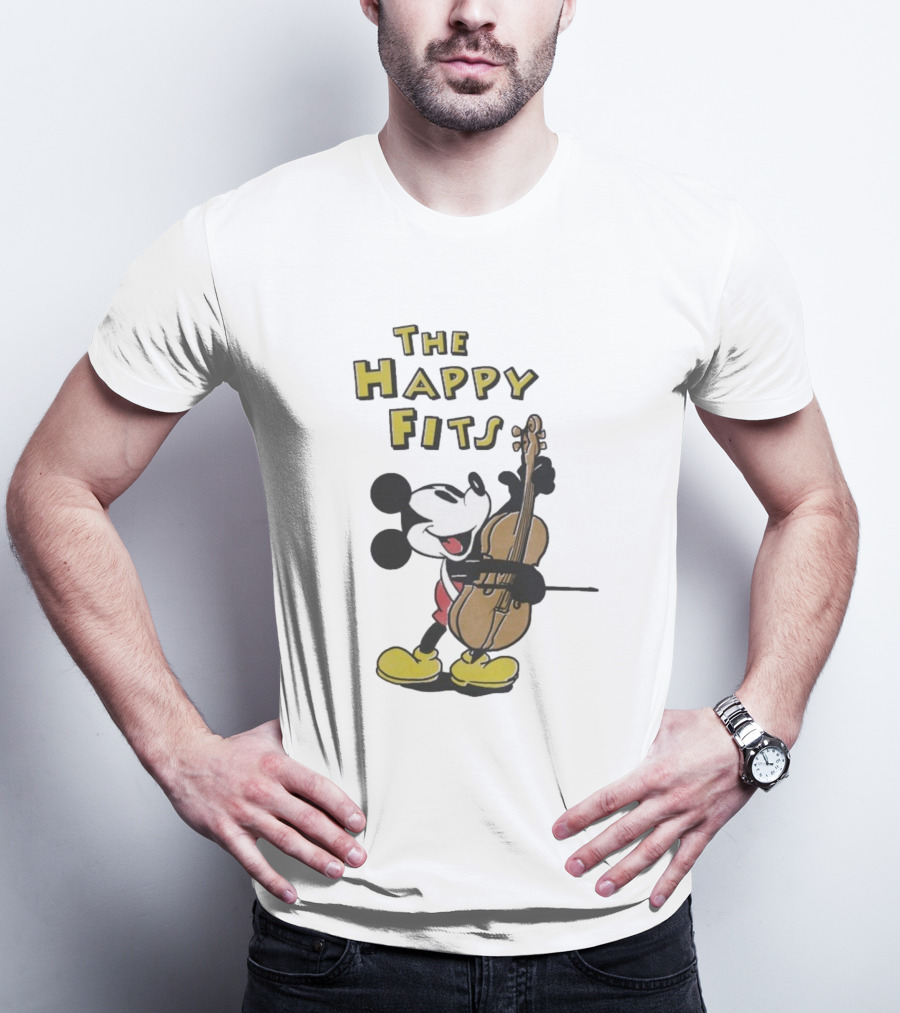 The Happy Fits Steamboat Willie Mickey Mouse Cello Violin T-Shirt