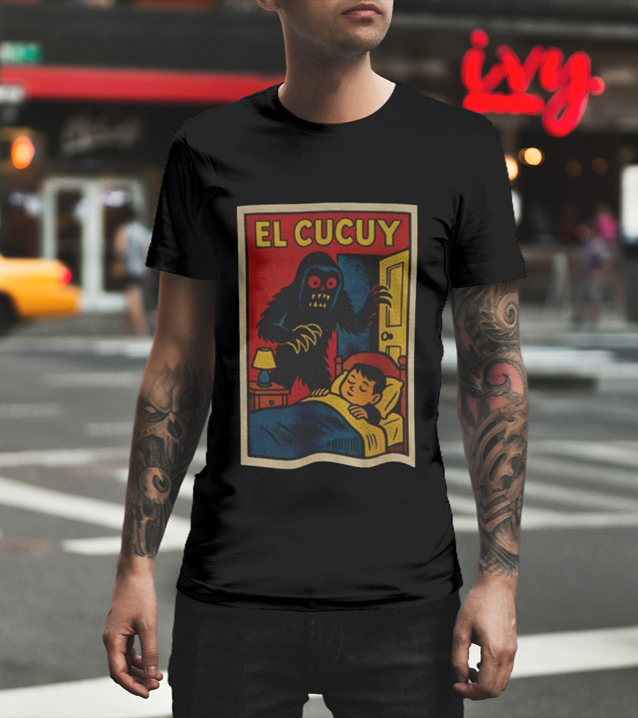 El Cucuy Latin Folklore Boogeyman Retro Comic Cover Nighttime Fright T-Shirt