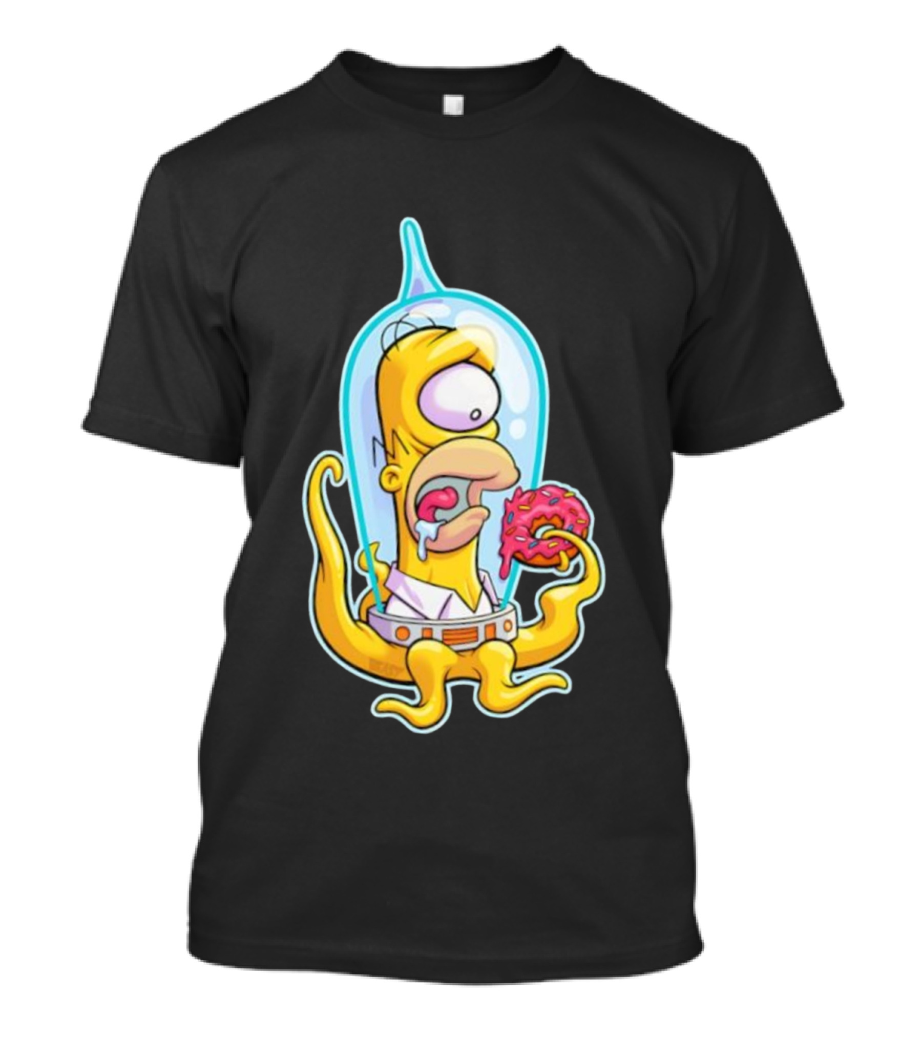 HO-MAR Simpsalien Homer Simpson BeastWreck Halloween Character Donut Space Alien T-Shirt