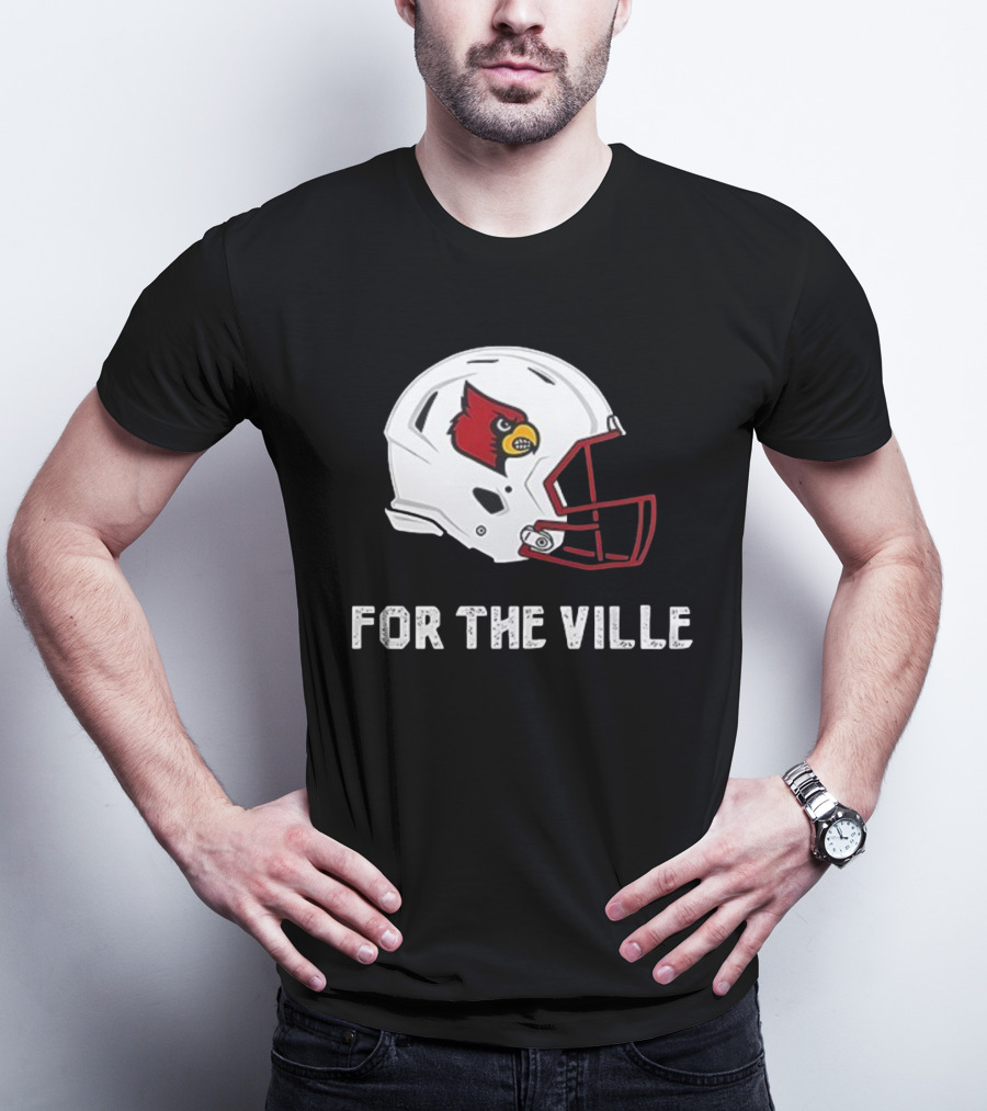 FOR THE VILLE Louisville Cardinals Mascot Helmet T-Shirt