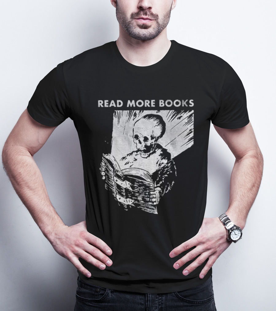 Read More Books Skeleton Vintage Style T-Shirt