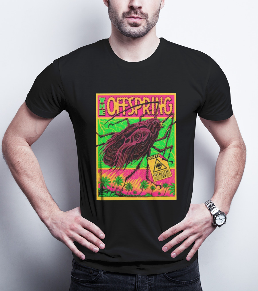 The Offspring Fortuna Hall Prague October 2nd 2025 Caution Insect T-Shirt
