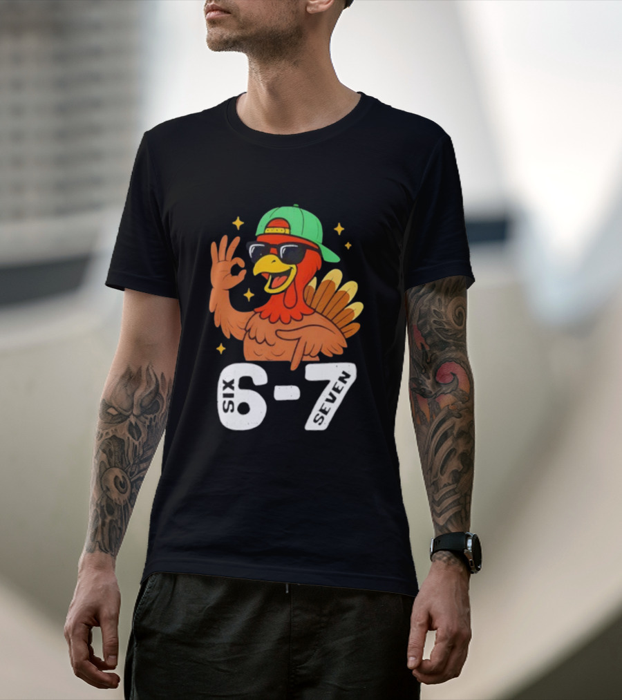 Six Seven Turkey Meme Gen Z Alpha Style T-Shirt