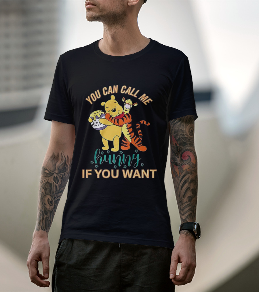 Winnie The Pooh You Can Call Me Hunny Tigger Hugging Image T-Shirt