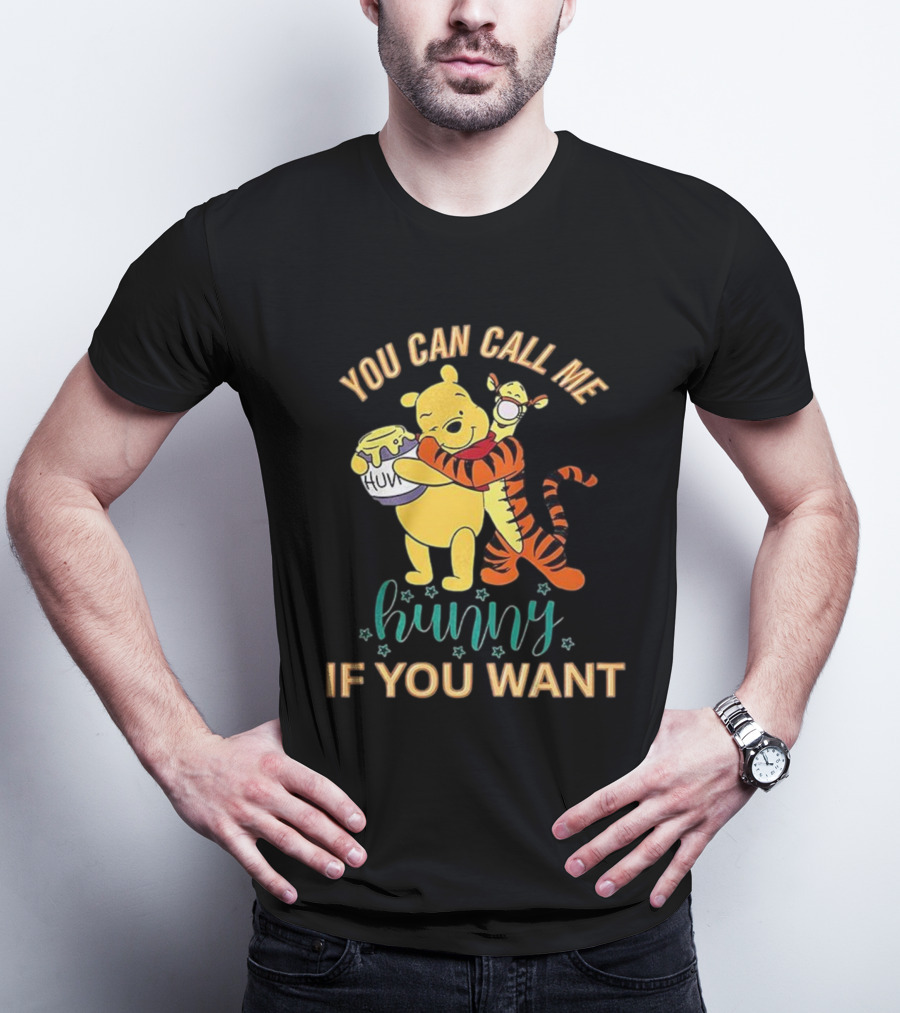 Winnie The Pooh You Can Call Me Hunny Tigger Hugging Image T-Shirt