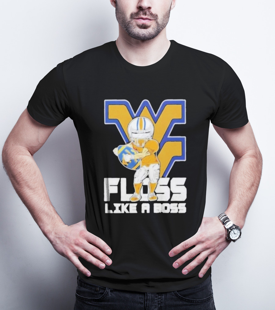 West Virginia Mountaineers Floss Like A Boss Football Celebration T-Shirt