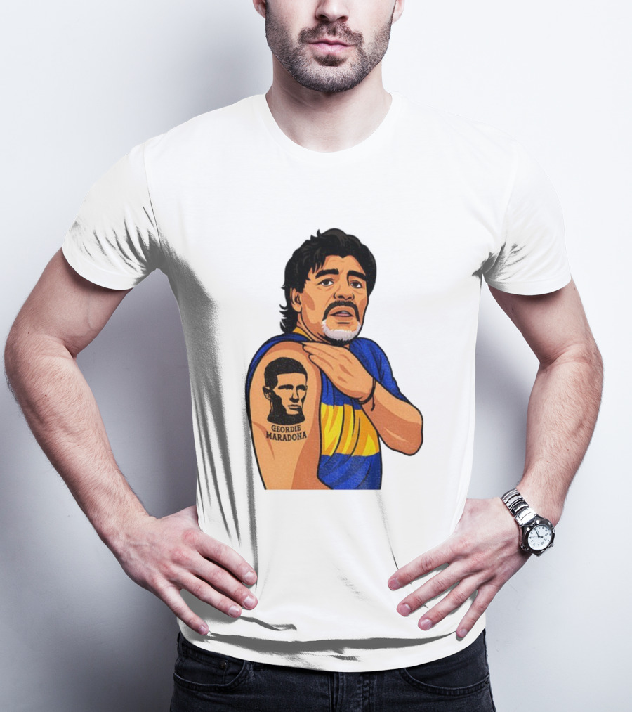 Elliot Anderson Geordie Maradona Tattoo Icon Illustration T-Shirt