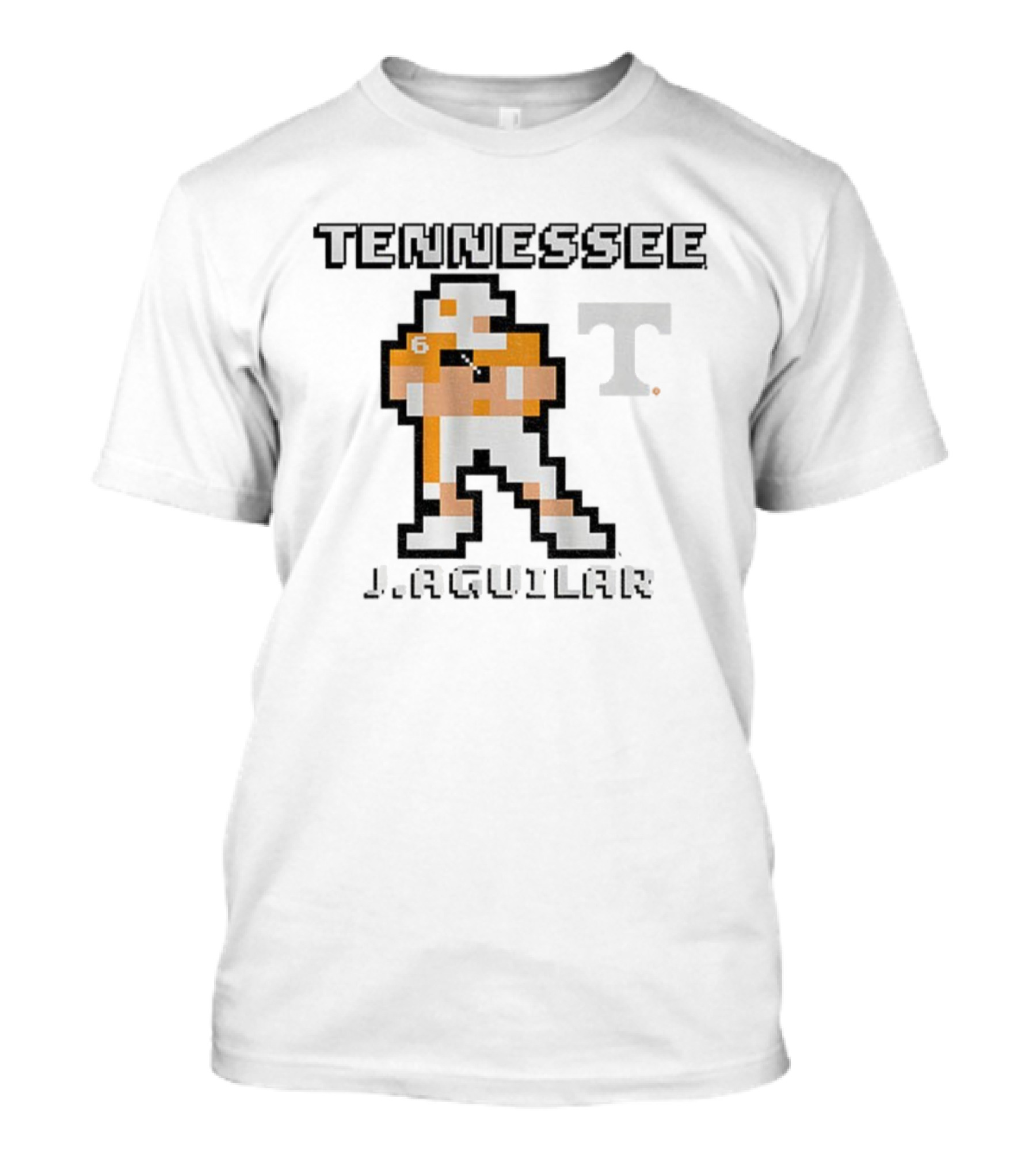 Tennessee Volunteers J. Aguilar Retro 8Bit Football 2025 T-Shirt