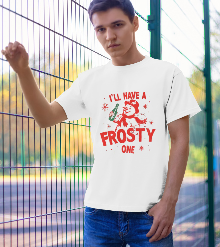 I’ll Have A Frosty One Snowman Christmas 2025 T-Shirt