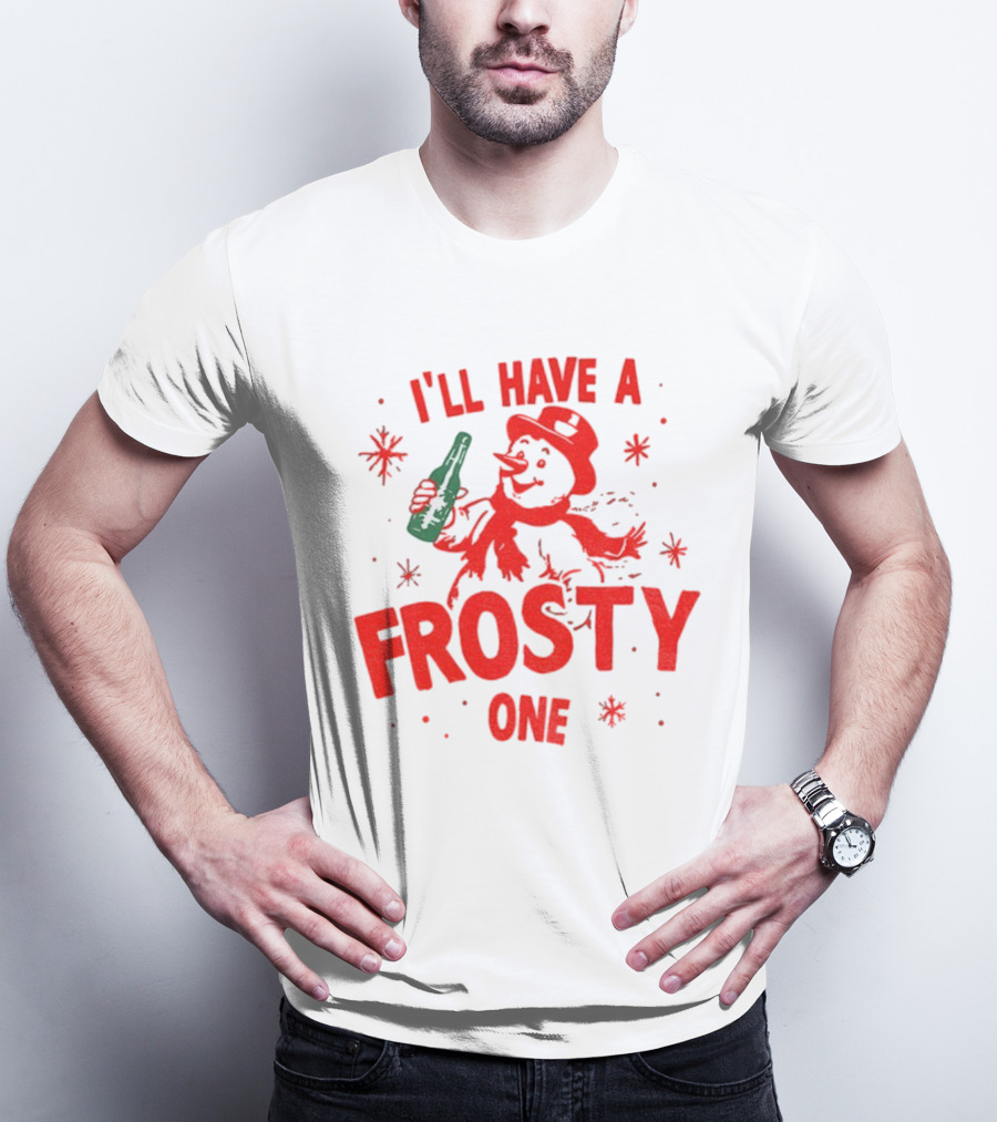 I’ll Have A Frosty One Snowman Christmas 2025 T-Shirt