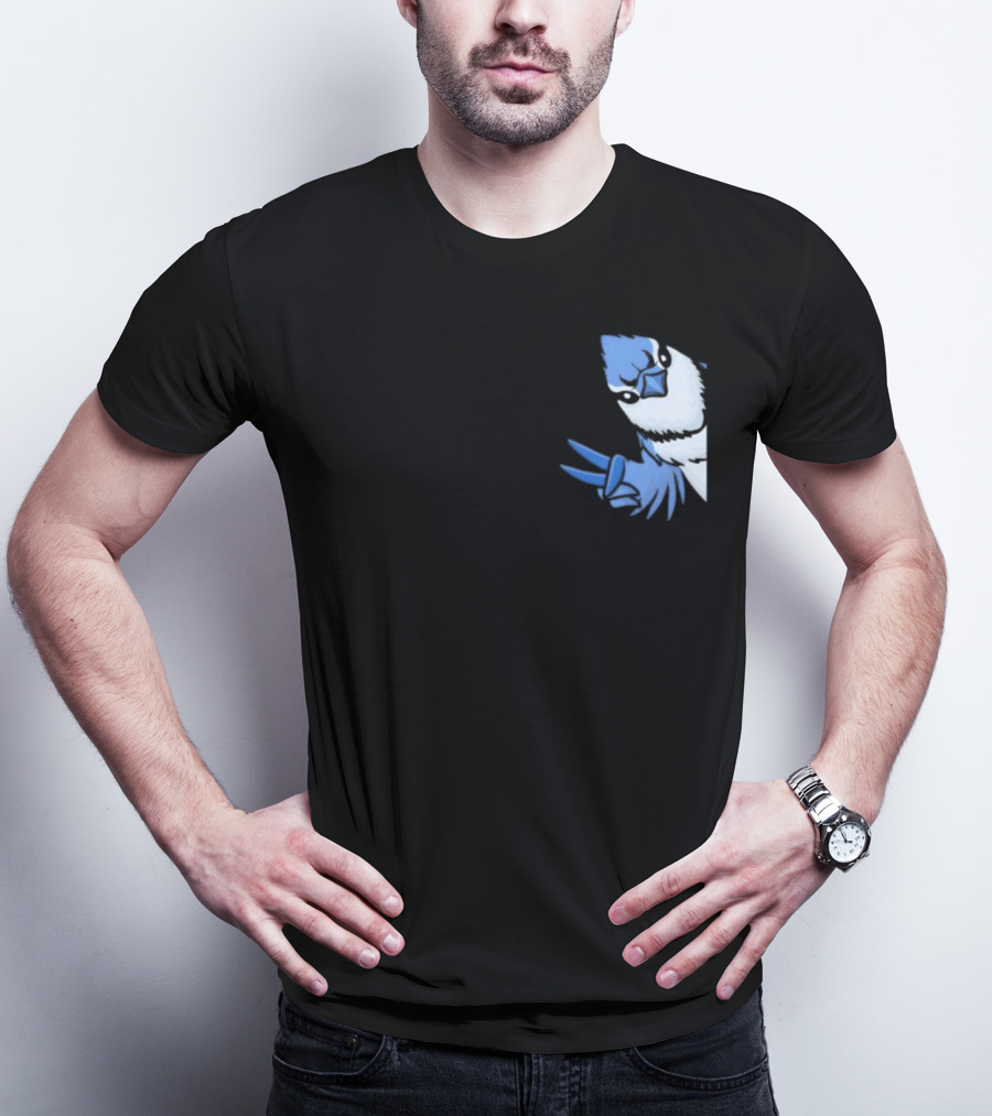 Blue Jay Cyanocitta Cristata Peace Gesture T-Shirt