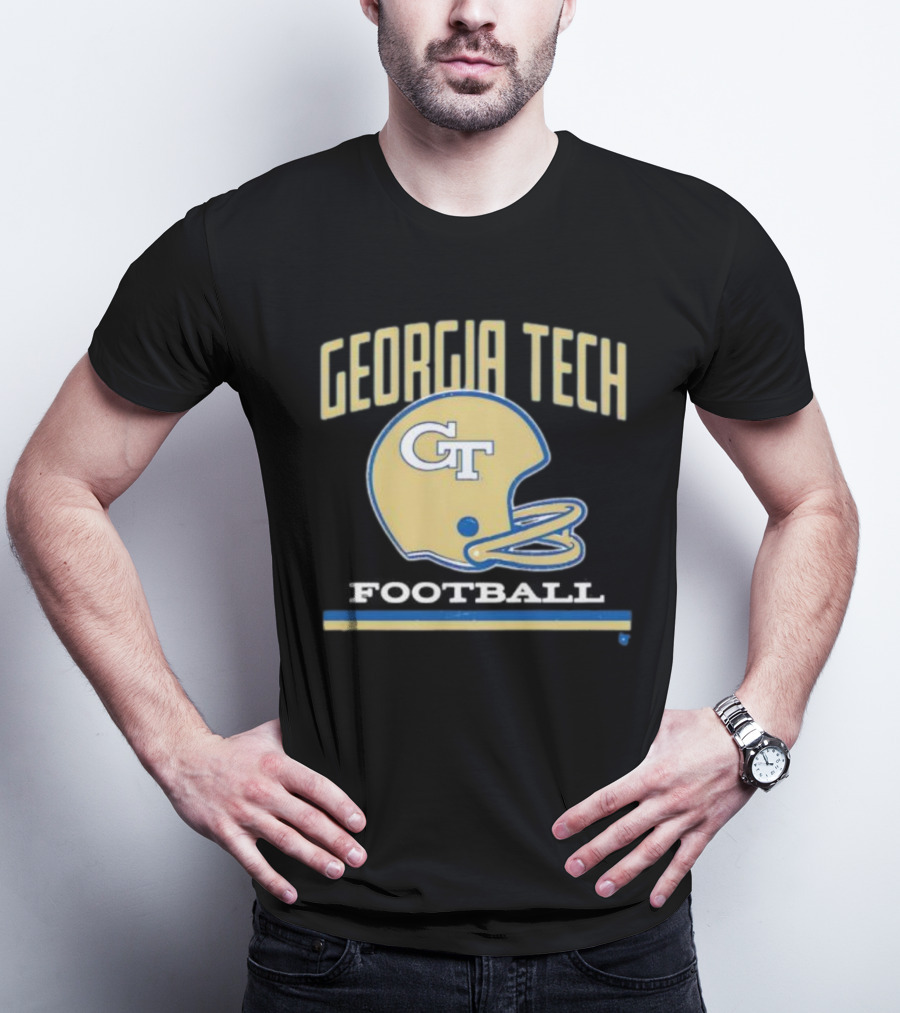 Georgia Tech Football Helmet GT Yellow Jackets T-Shirt