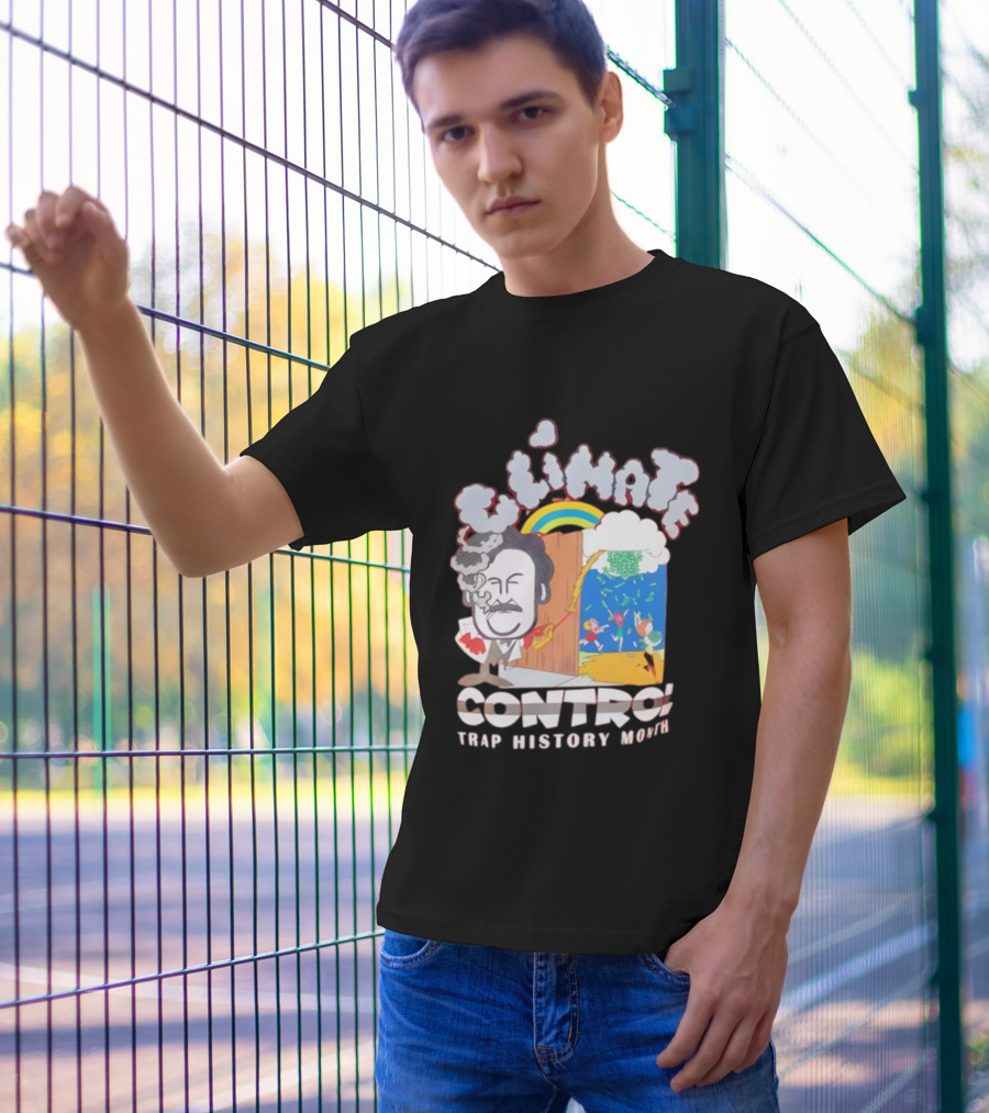 Jmacworldwide Climate Control Trap History Month Rainbow Cartoon Style T-Shirt