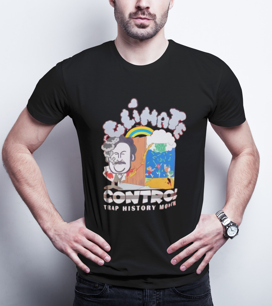 Jmacworldwide Climate Control Trap History Month Rainbow Cartoon Style T-Shirt