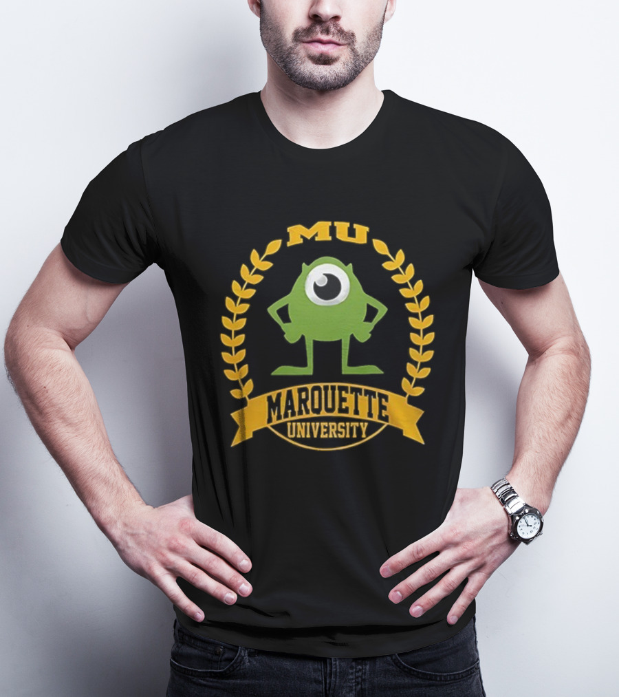 Marquette University Monsters University Collaboration Mike Wazowski Character Icon T-Shirt