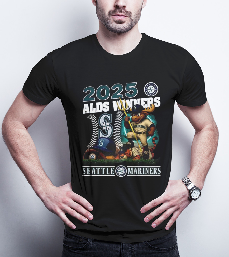 2025 Seattle Mariners ALDS Winners Mascot T-Shirt