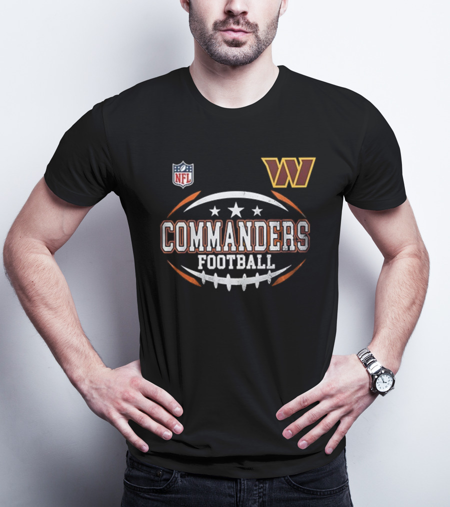 NFL Washington Commanders Football Harley Davidson Motorcycle T-Shirt