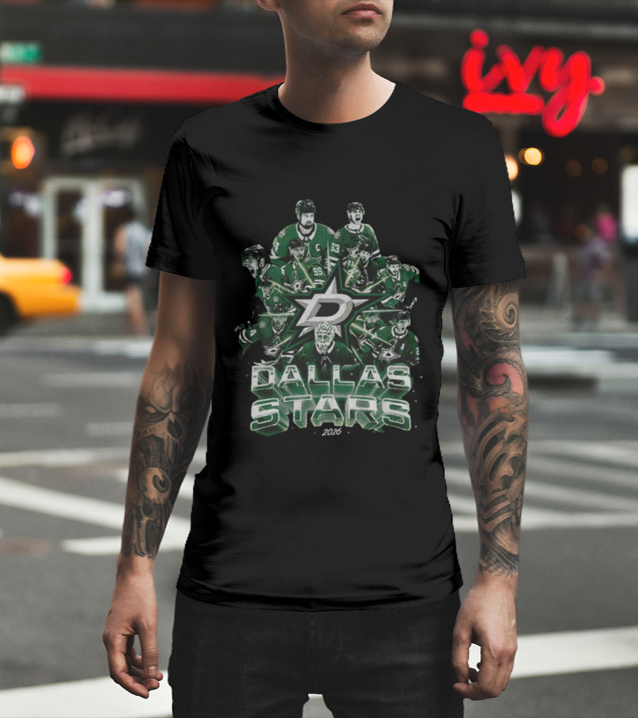 Dallas Stars 2026 Vintage Team Player Montage T-Shirt